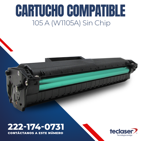 Cartucho de Toner compatible con HP 105A, NEGRO SIN CHIP – Teclaser