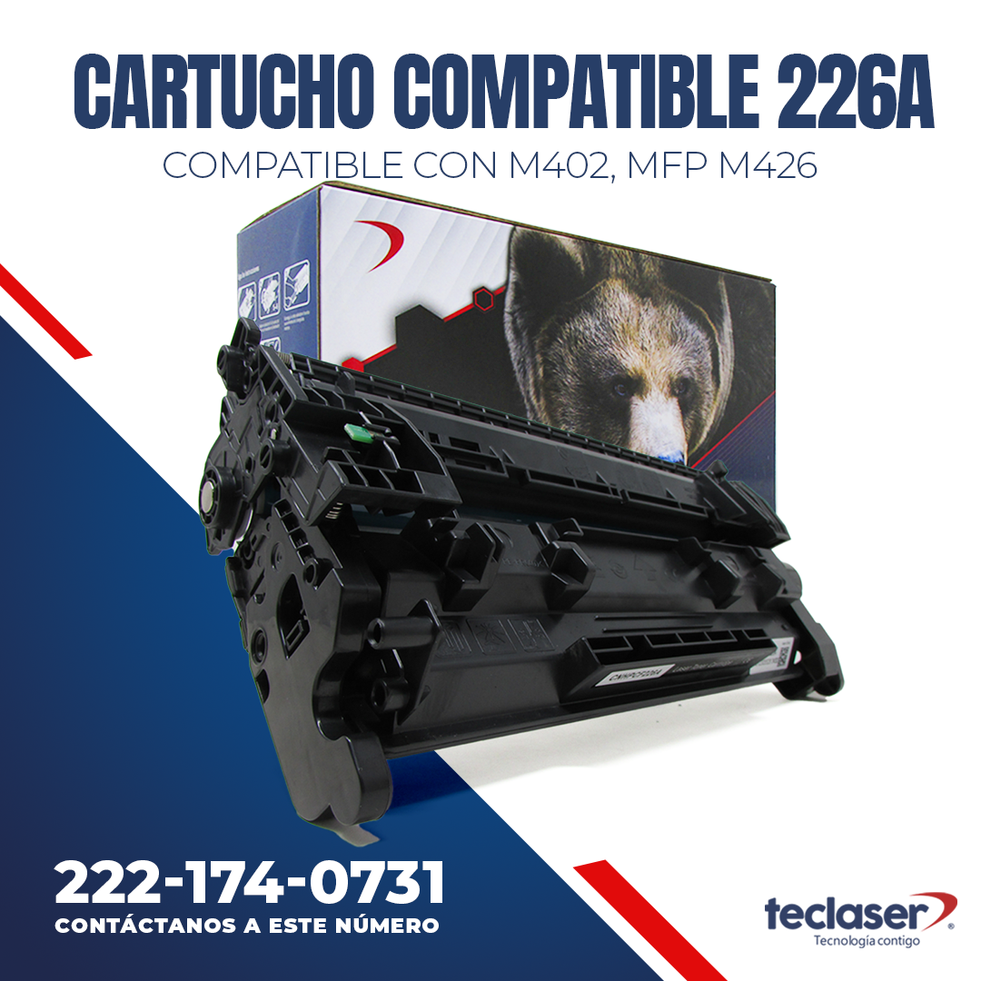 Cartucho de Toner compatible con HP CF226A 26A NEGRO – Teclaser